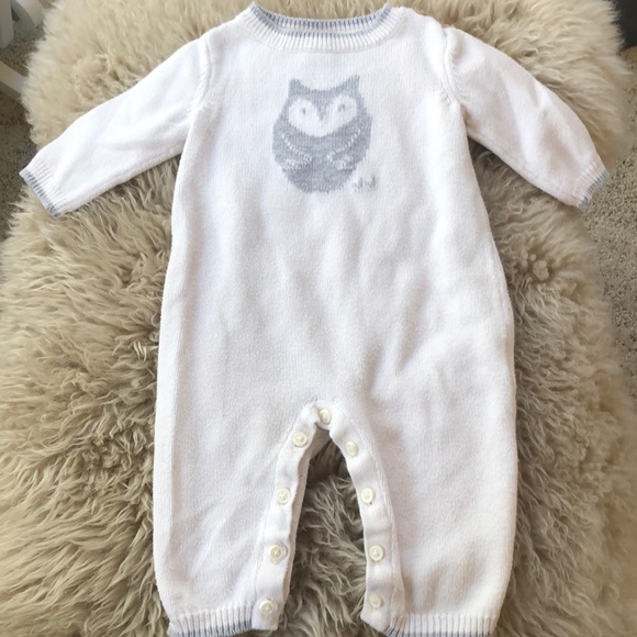 Janie and Jack | One Pieces | Owl Onesie White And Gray 3 Month Baby ...